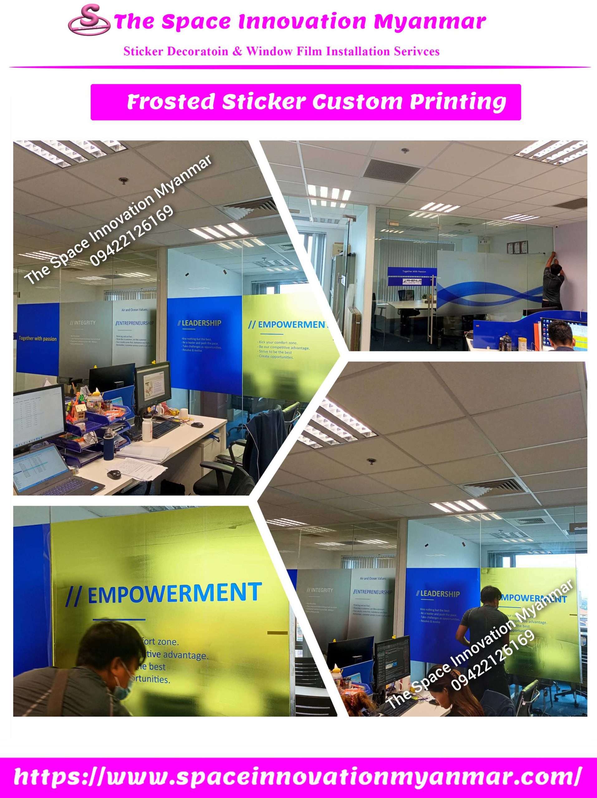 Frosted Sticker - The Space Innovation Myanmar Sticker Solution