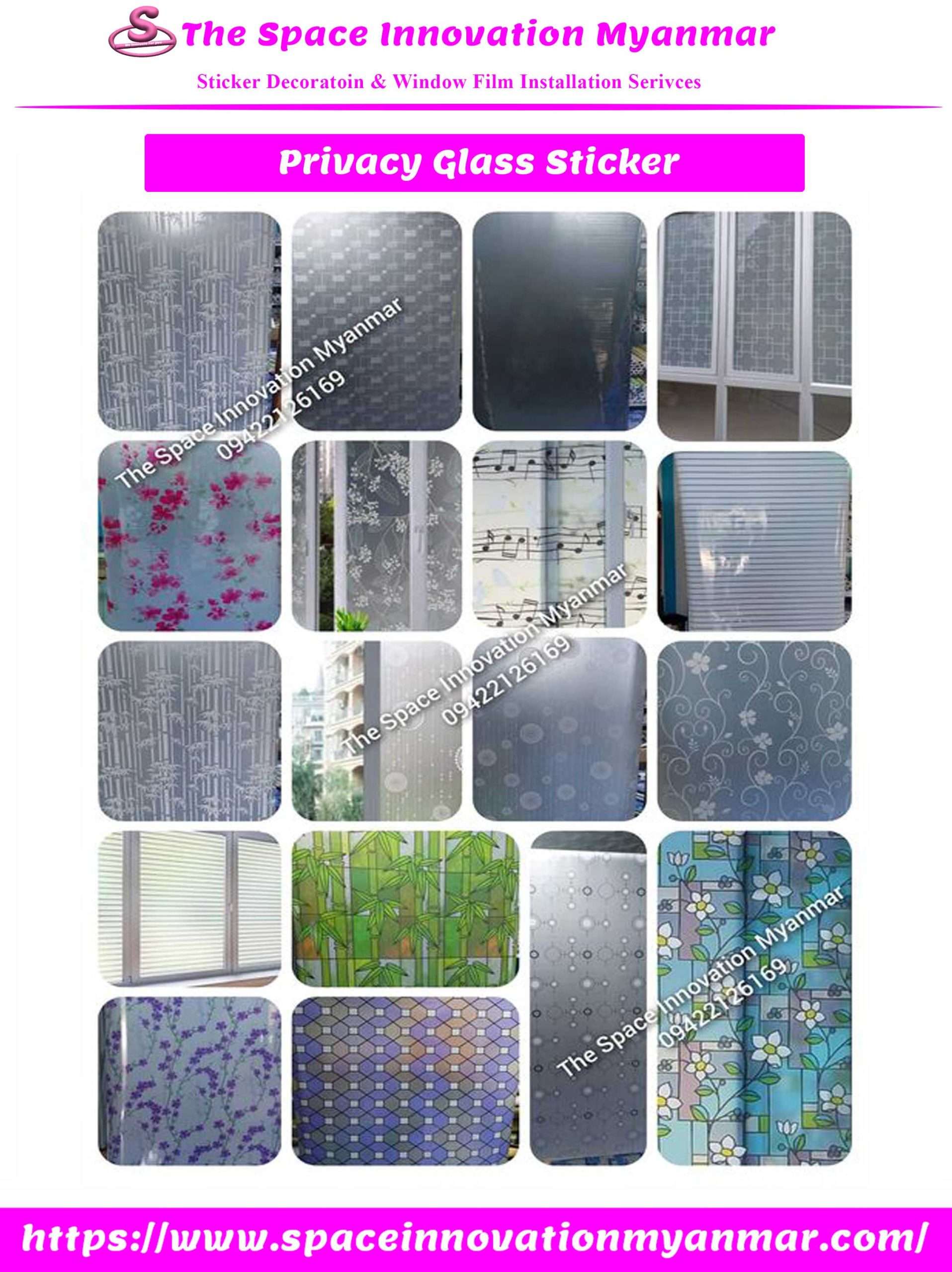 Glass Sticker - The Space Innovation Myanmar Sticker Solution