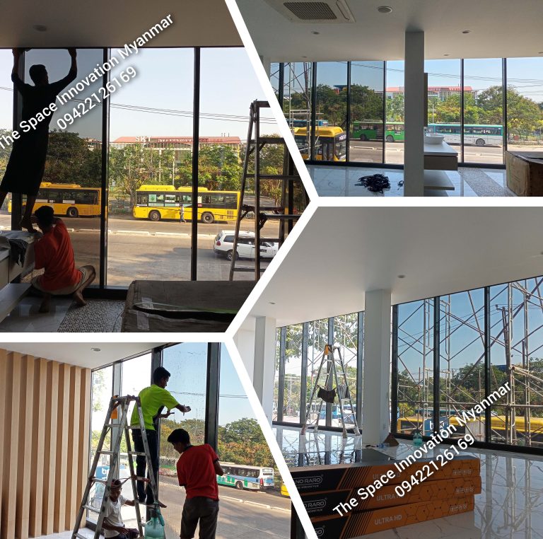 Sun Protection Film Sticker Installation - The Space Innovation Myanmar ...